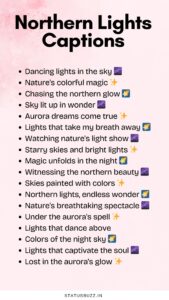 90+ Northern Lights Captions & Quotes For Instagram - StatusBuzz