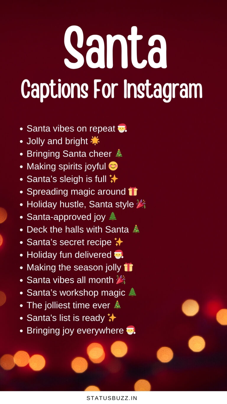 80+ Santa Captions & Quotes For Instagram - StatusBuzz