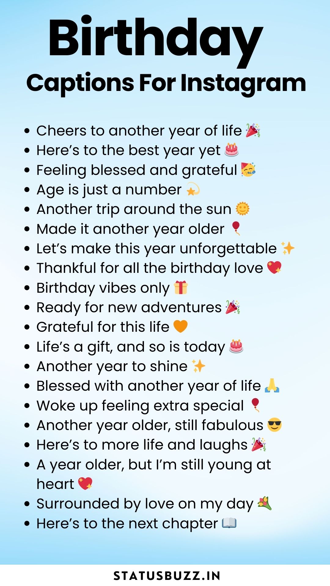 360+ Birthday Captions For Instagram - StatusBuzz