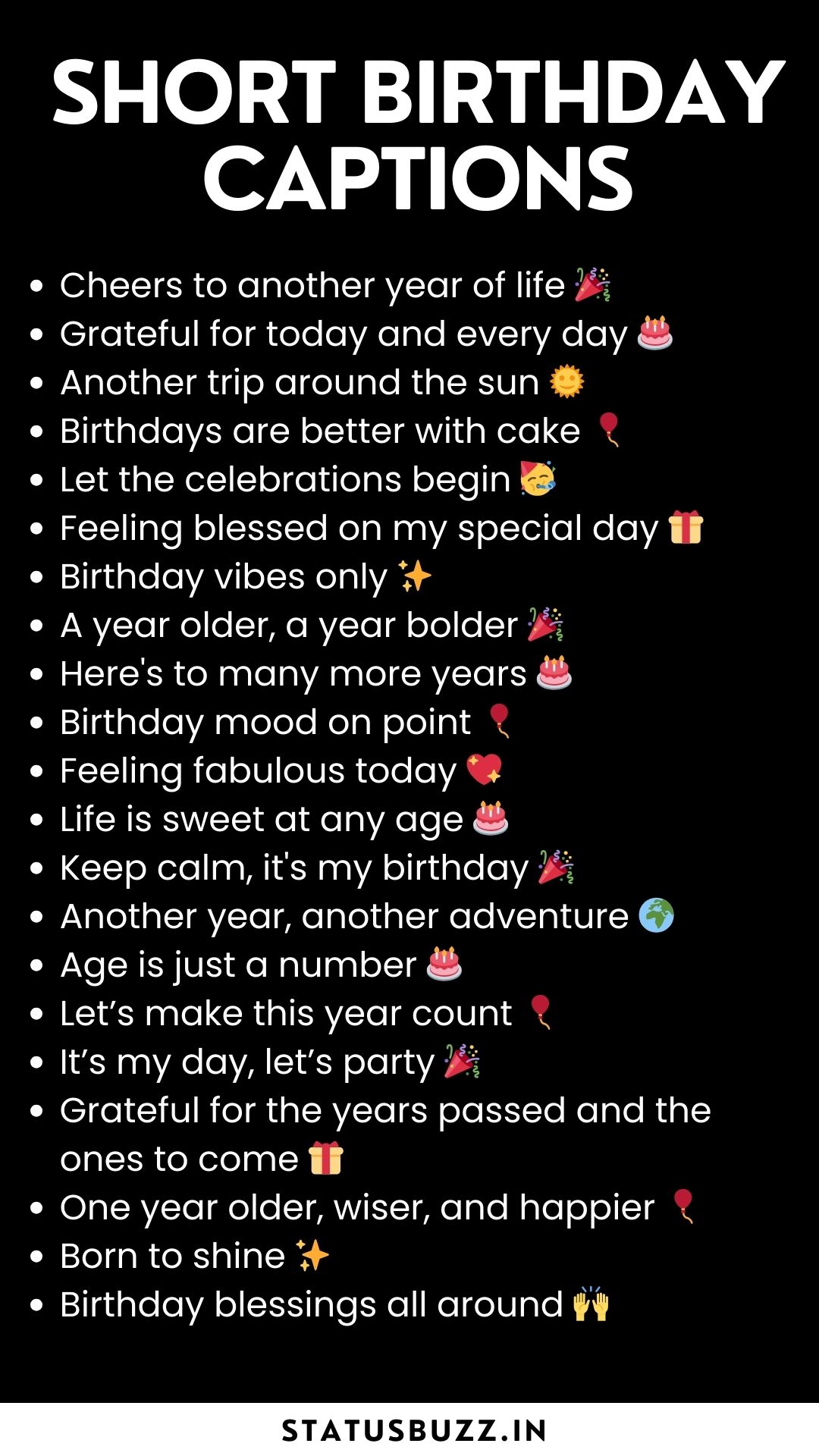 360+ Birthday Captions For Instagram - StatusBuzz