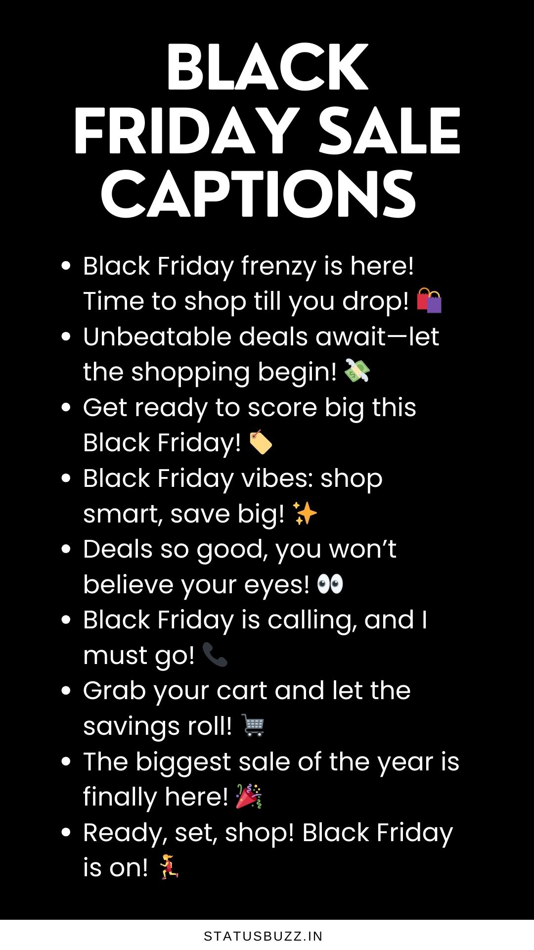 170+ Catchy Black Friday Captions & Quotes - StatusBuzz