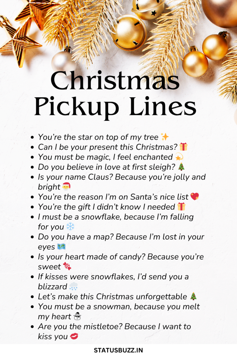 70+ Christmas Pickup Lines That Will Make You Smile - StatusBuzz
