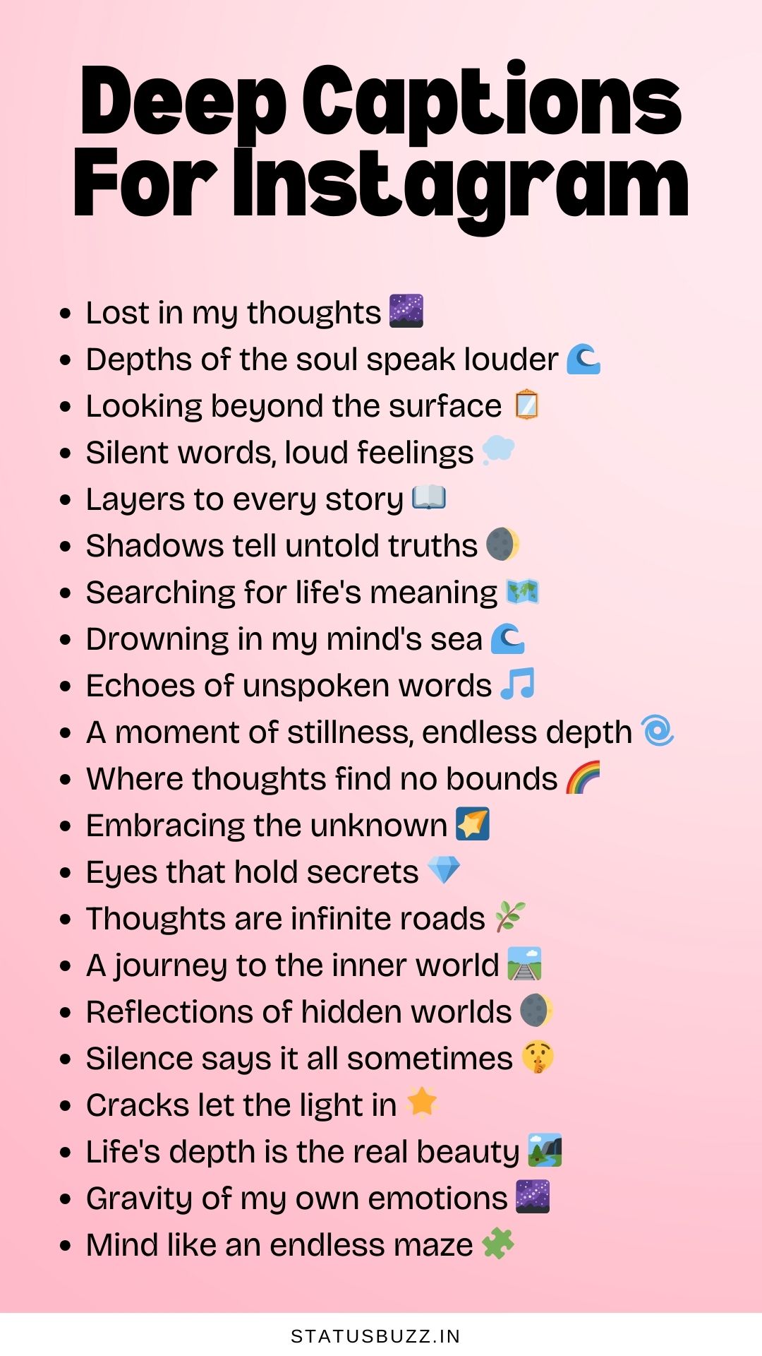220+ Deep Captions & Quotes For Instagram - StatusBuzz