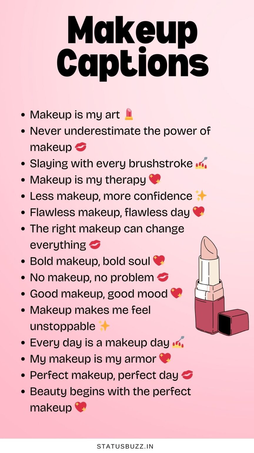 250+ Makeup Captions & Quotes For Instagram - StatusBuzz