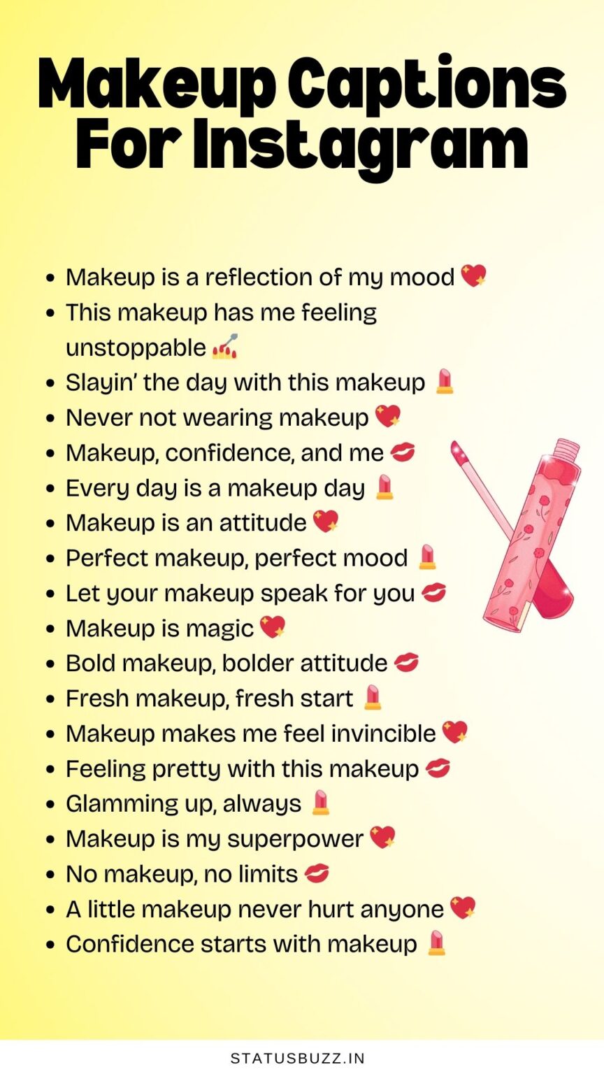 250+ Makeup Captions & Quotes For Instagram - StatusBuzz