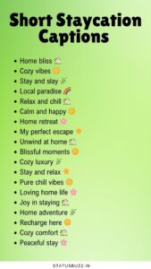 130+ Staycation Captions & Quotes For Instagram - StatusBuzz