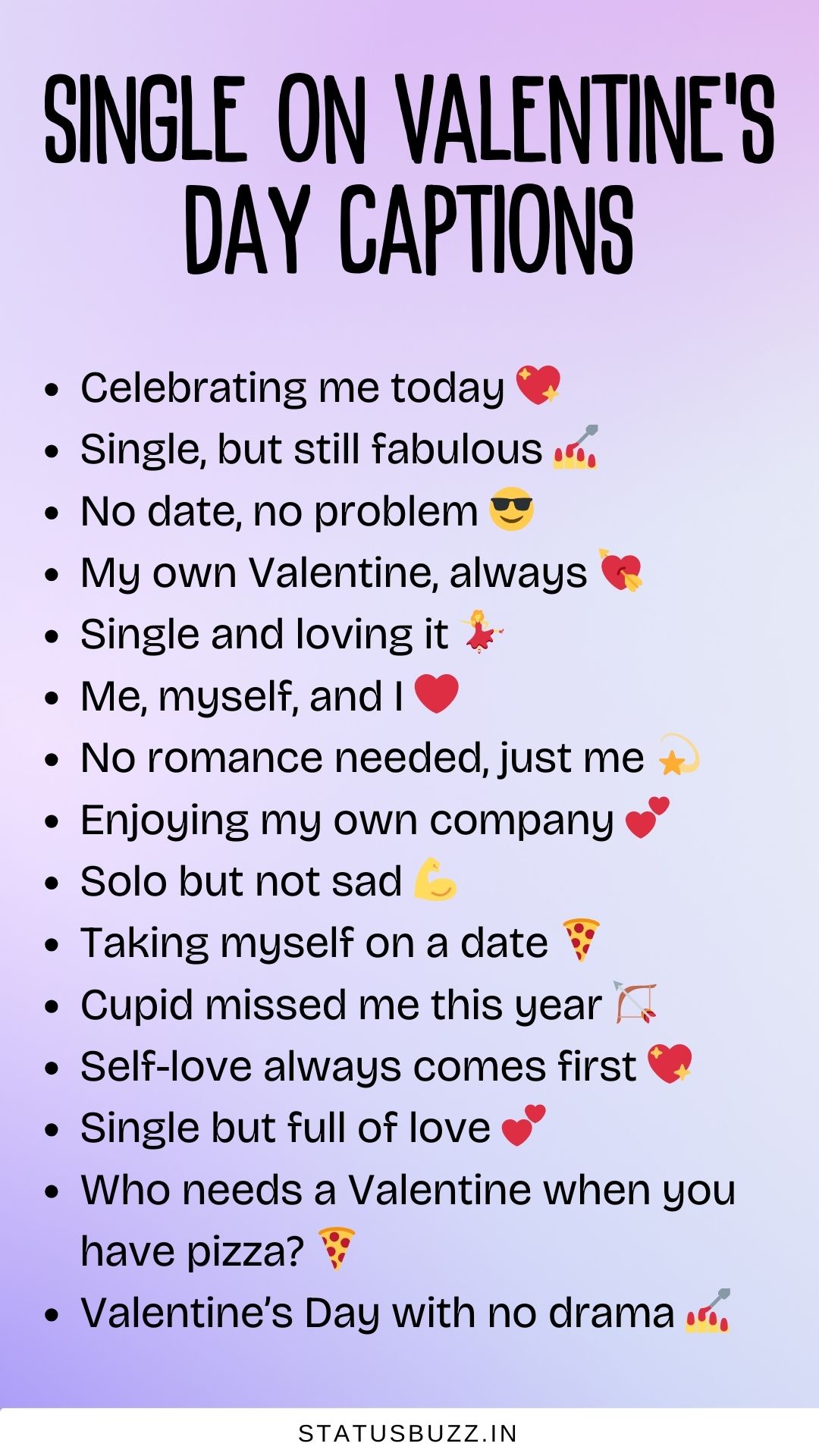 120+ Being Single on Valentine’s Day Captions & Quotes - StatusBuzz