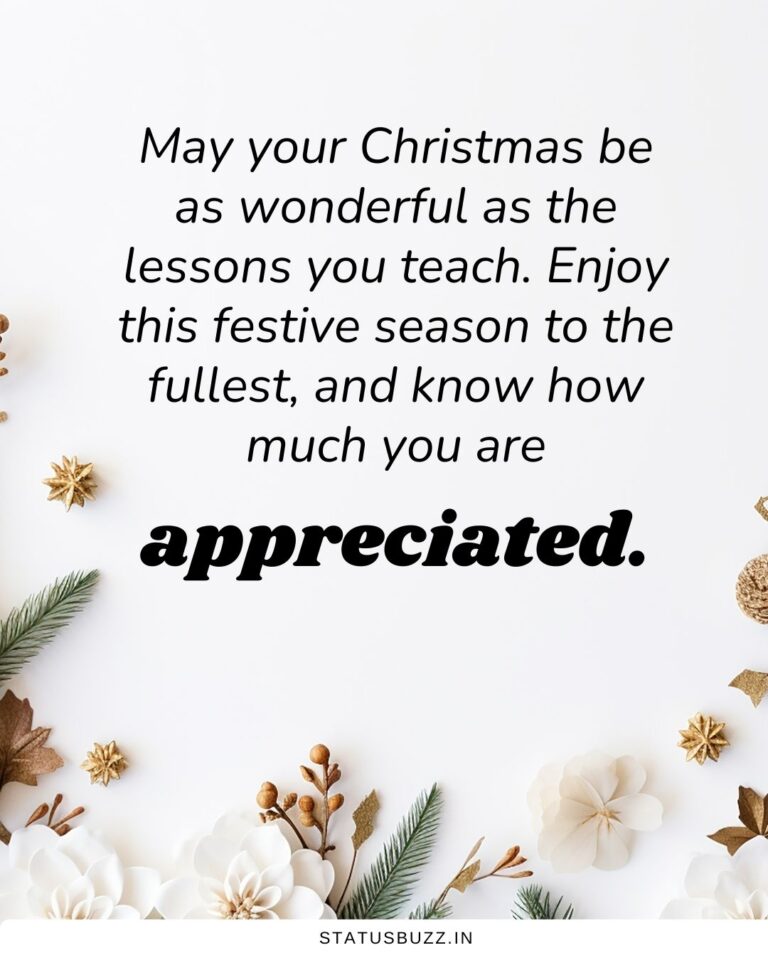 90+ Christmas Wishes, Quotes & Captions For Teachers - StatusBuzz