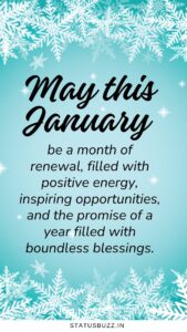 70+ Inspirational January Blessings For A Fresh Start - StatusBuzz