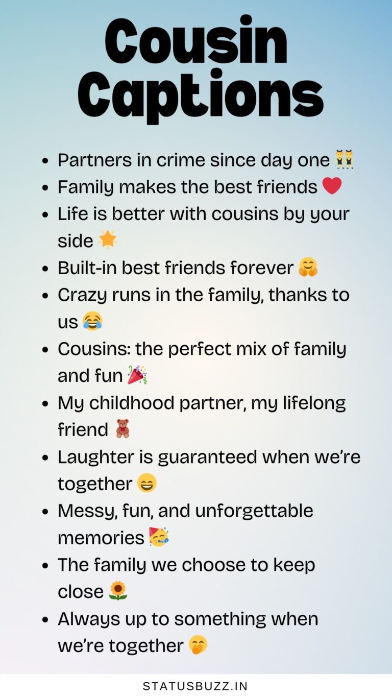 150+ Cousin Captions & Quotes For Instagram - StatusBuzz