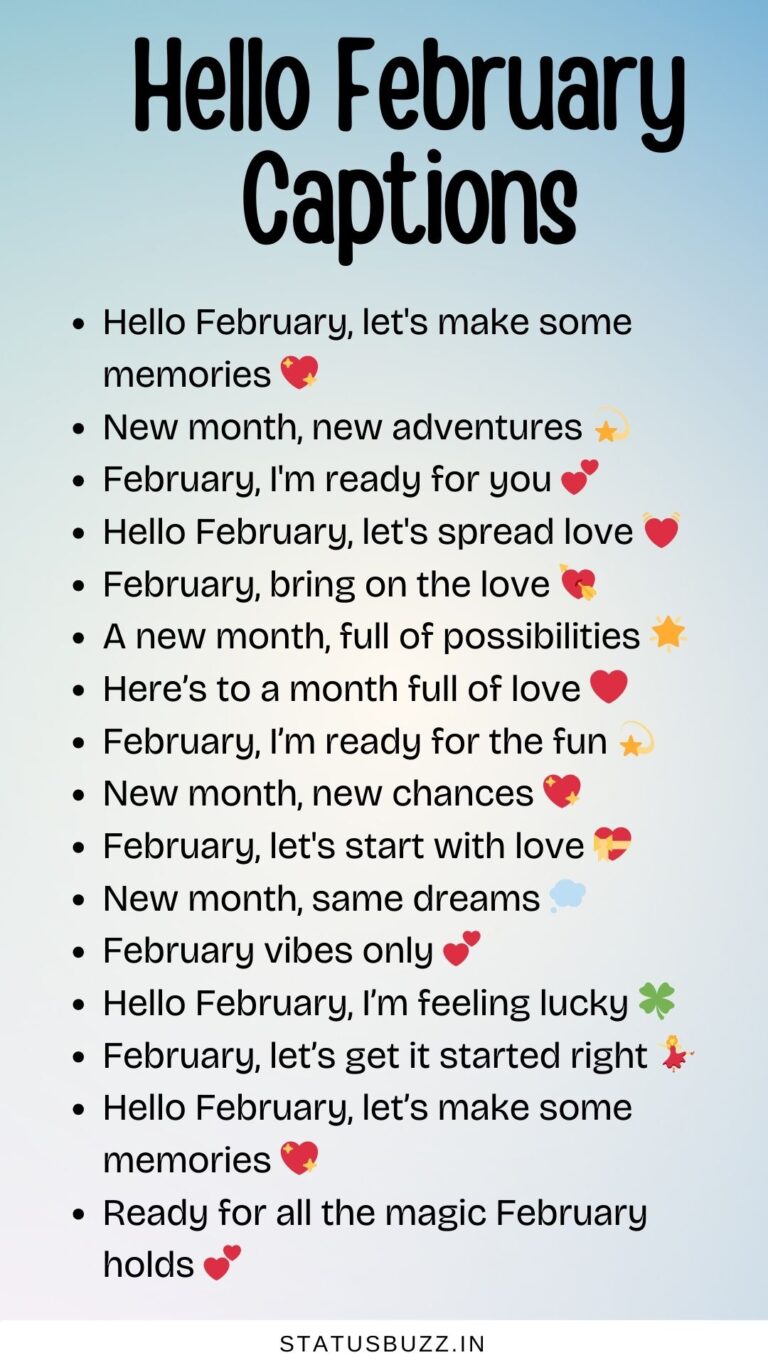 120+ Hello February Captions & Quotes - StatusBuzz
