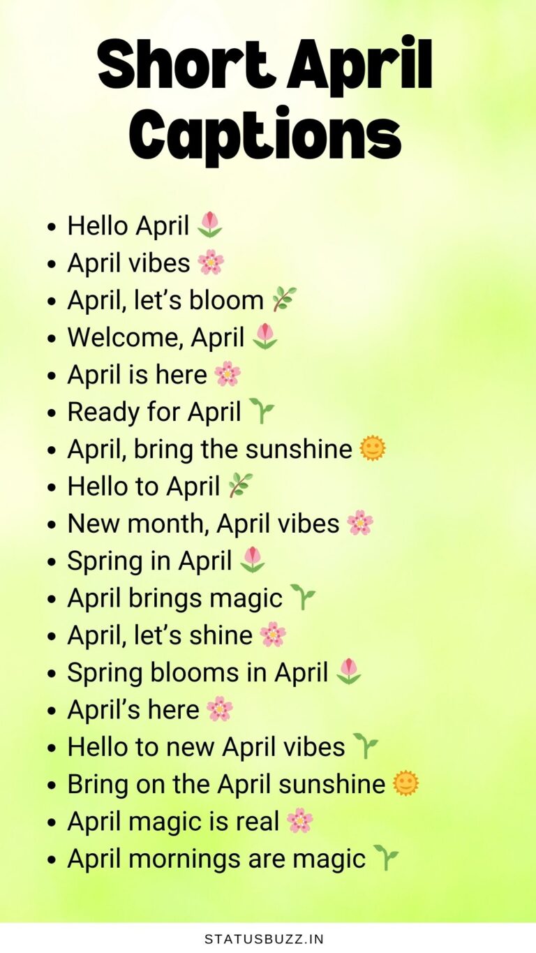 140+ Hello April Captions for a Fresh Start - StatusBuzz