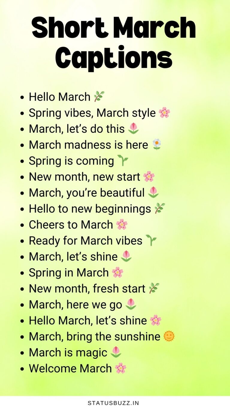 160+ Hello March Captions to Welcome the New Month - StatusBuzz