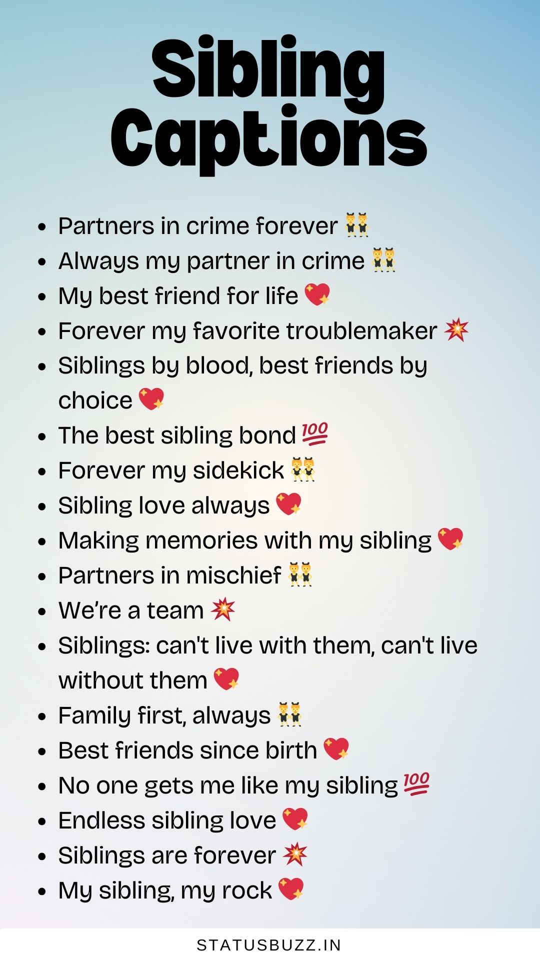 250+ Sibling Captions & Quotes For Instagram - StatusBuzz