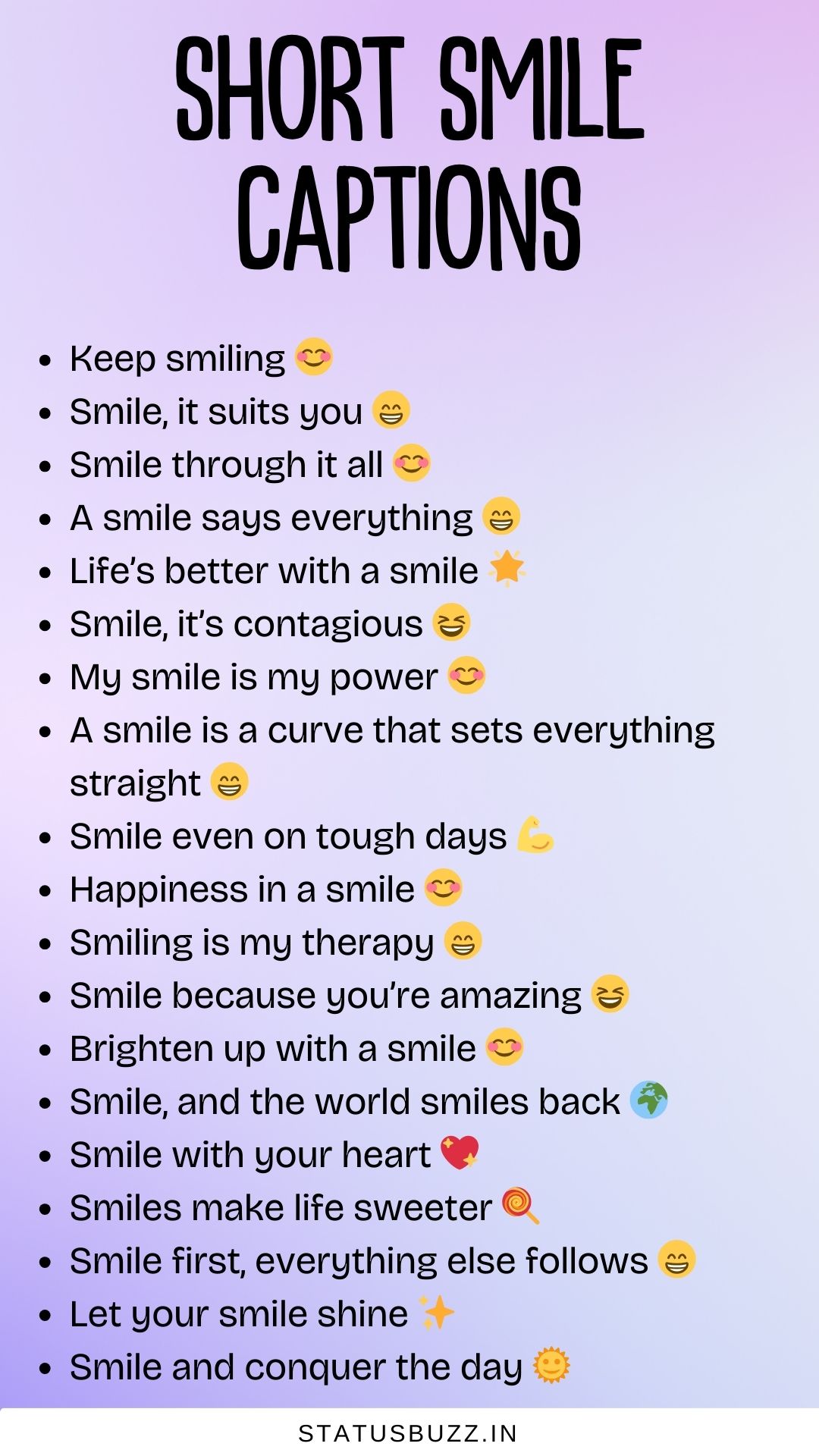 300+ Smile Captions For Instagram to Brighten Your Feed - StatusBuzz