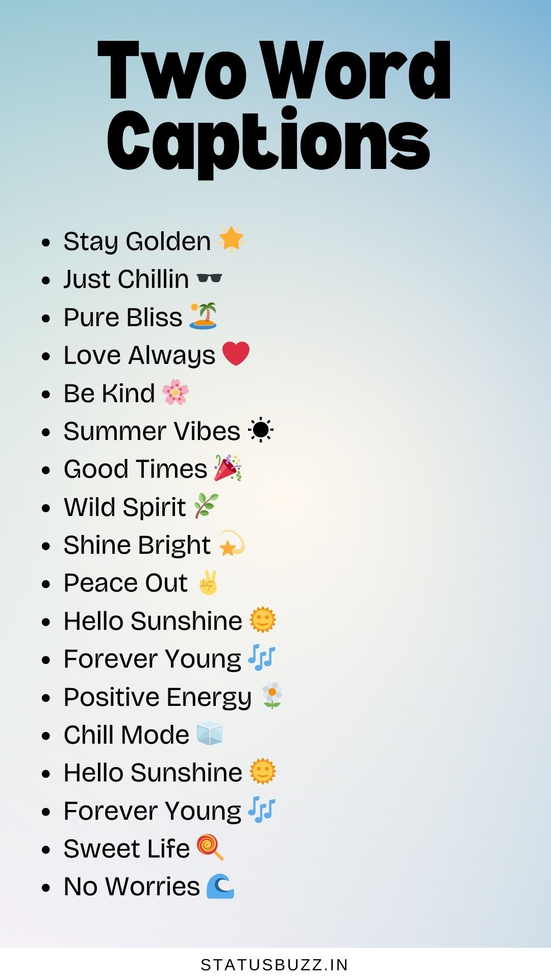 350+ Perfectly Crafted Two-Word Captions for Instagram - StatusBuzz