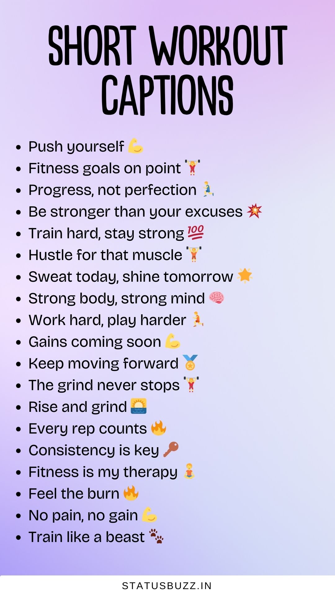 230 Workout Captions Quotes For Instagram StatusBuzz