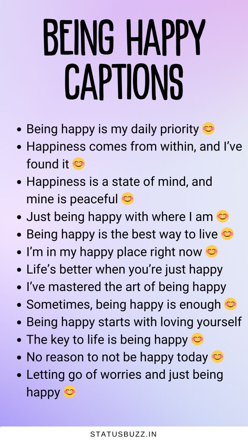 300+ Happy Captions & Quotes For Instagram - StatusBuzz