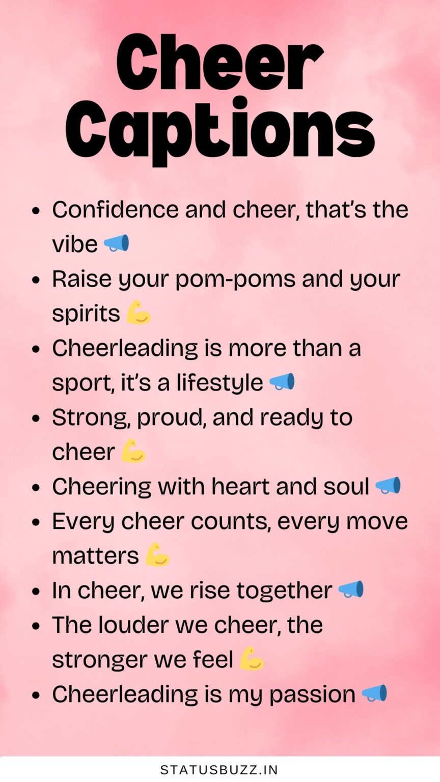 170+ Cheer Captions & Quotes For Instagram - StatusBuzz