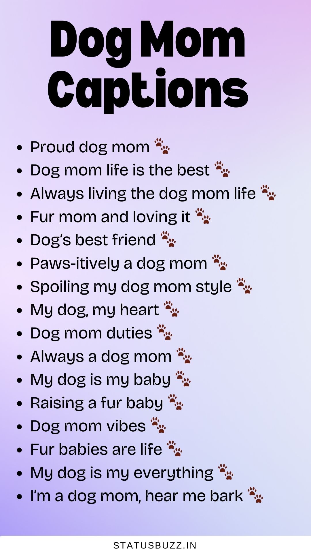 100+ Dog Mom Captions, Quotes & Sayings - StatusBuzz