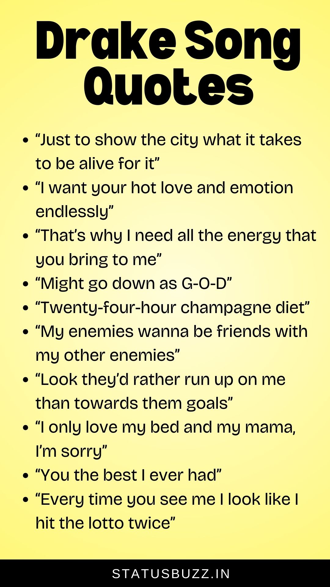 90+ Epic Drake Quotes & Lyrics to Amp Up Your Caption Style - StatusBuzz