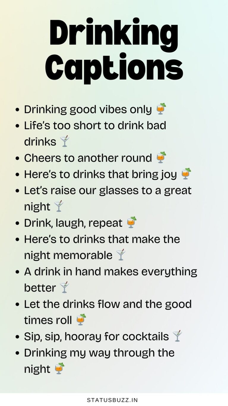 180+ Drinking Captions & Quotes For Instagram - StatusBuzz