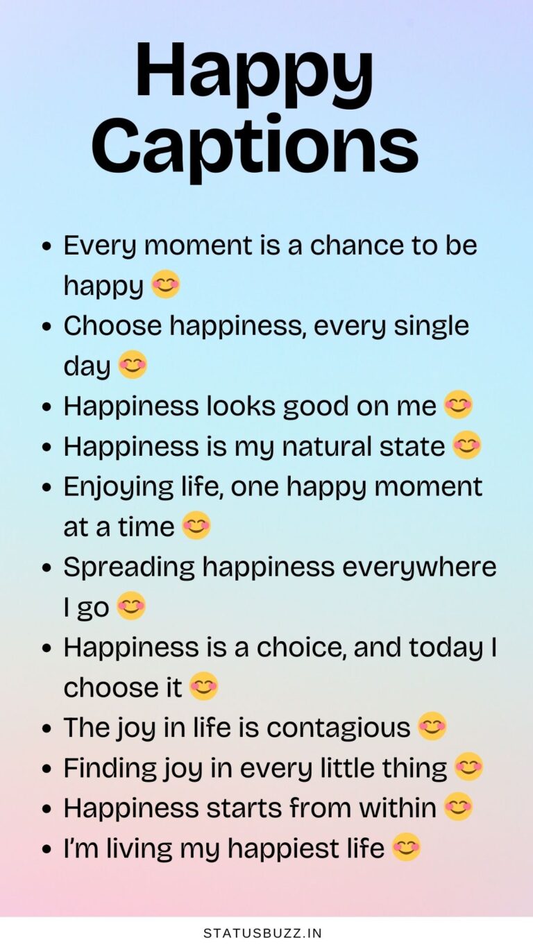 300+ Happy Captions & Quotes For Instagram - StatusBuzz