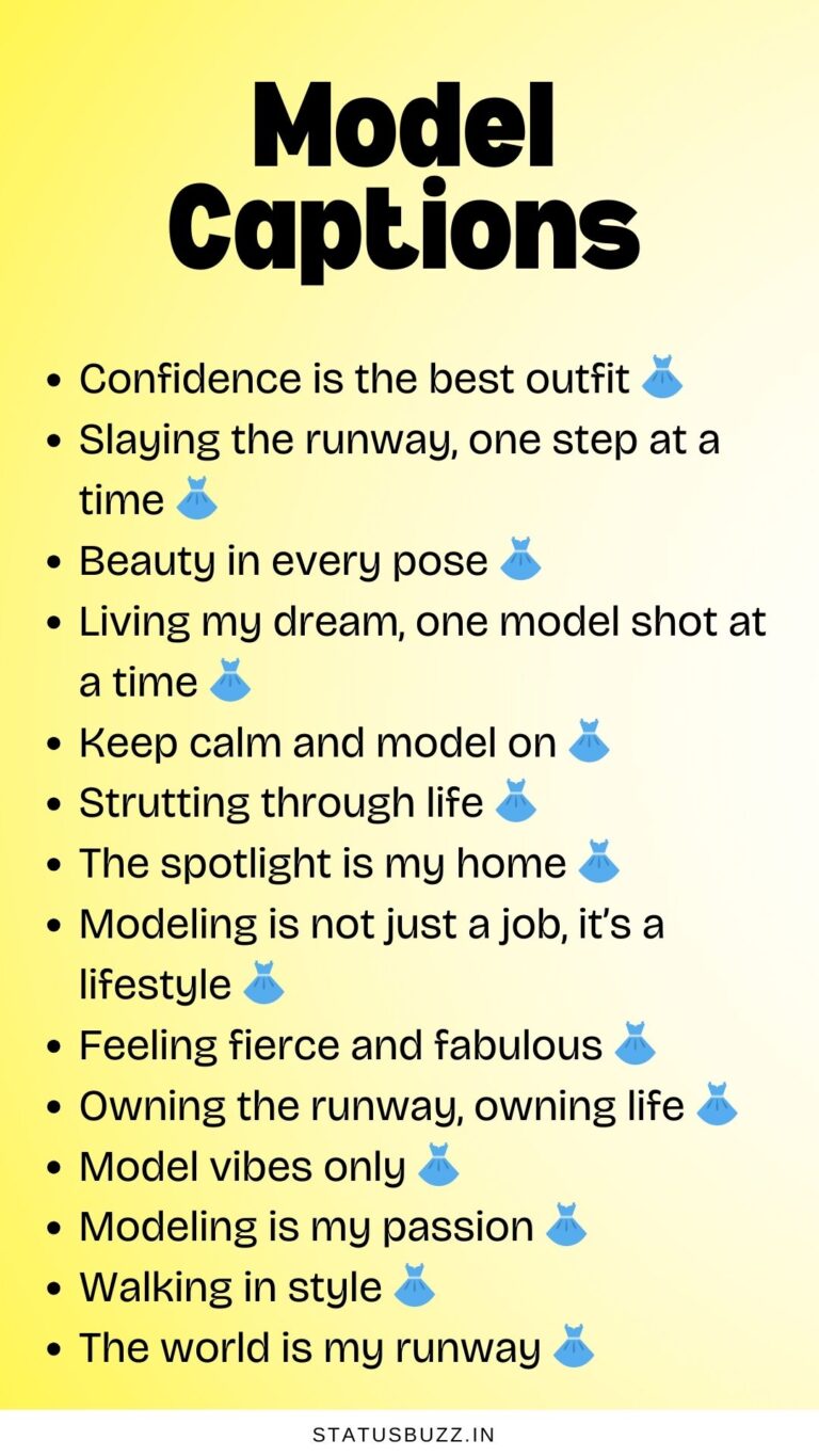 150+ Model Captions & Quotes For Instagram - StatusBuzz