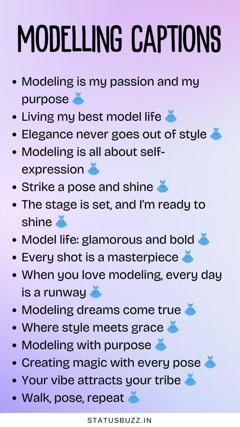 150+ Model Captions & Quotes For Instagram - StatusBuzz