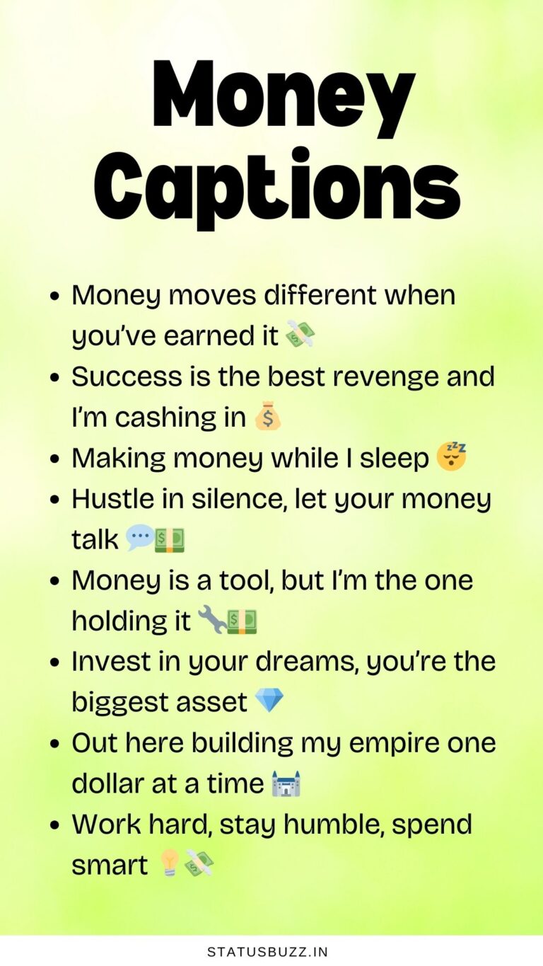 200+ Money Captions & Quotes For Instagram - StatusBuzz