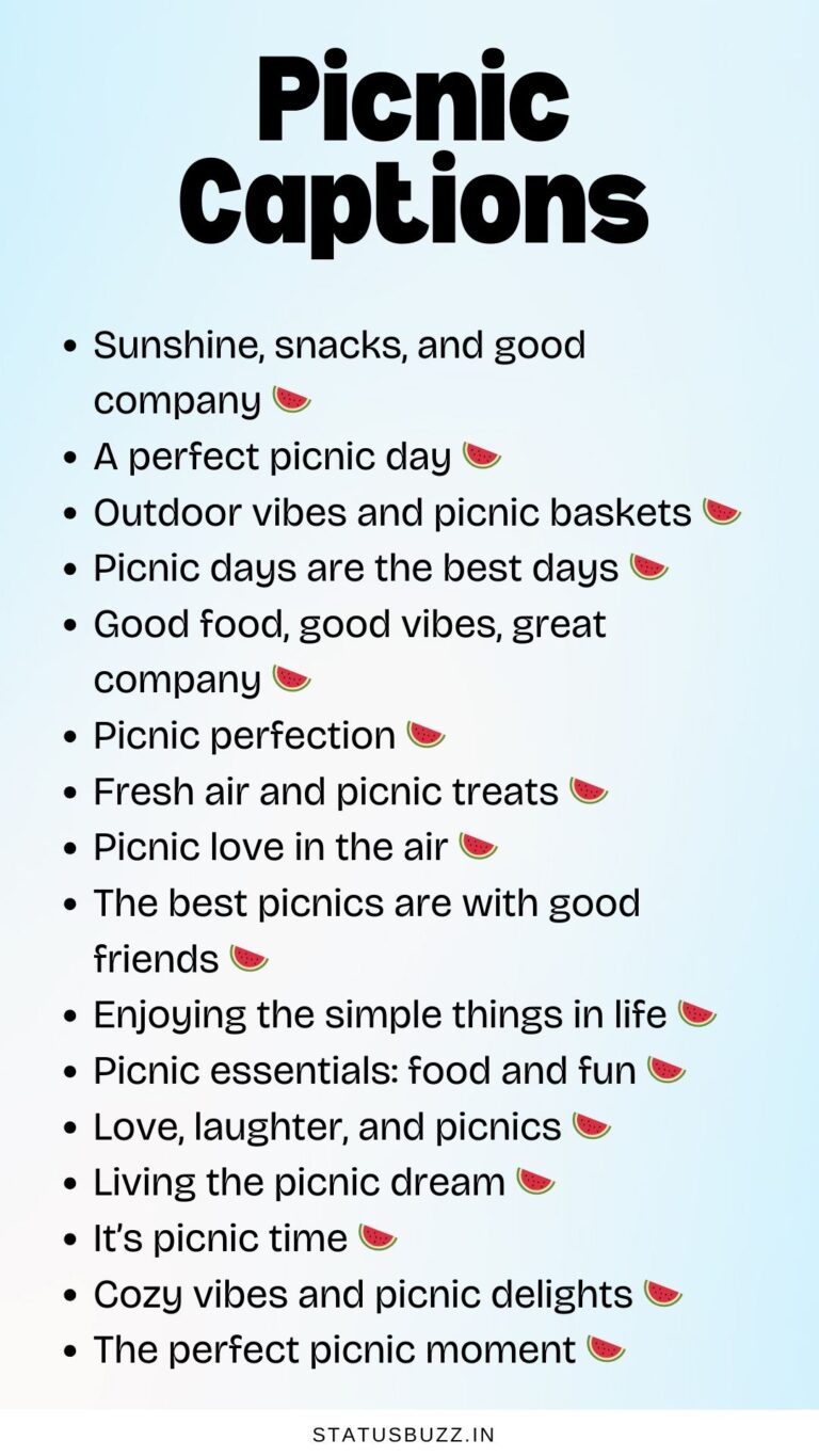 140+ Picnic Captions & Quotes For Instagram - StatusBuzz