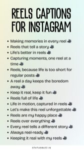 250+ Reels Captions for Instagram to Make Your Posts Go Viral - StatusBuzz