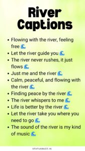 150+ River Captions & Quotes For Instagram - StatusBuzz