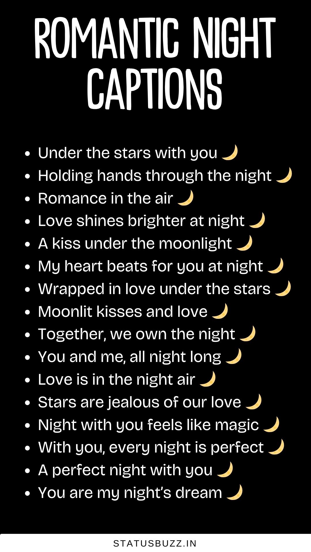 200+ Night Captions & Quotes For Instagram - StatusBuzz