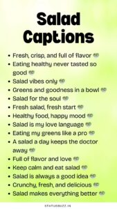 170+ Salad Captions & Quotes For Instagram - StatusBuzz