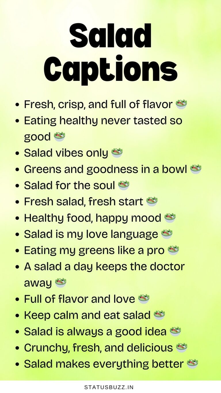 170+ Salad Captions & Quotes For Instagram - StatusBuzz