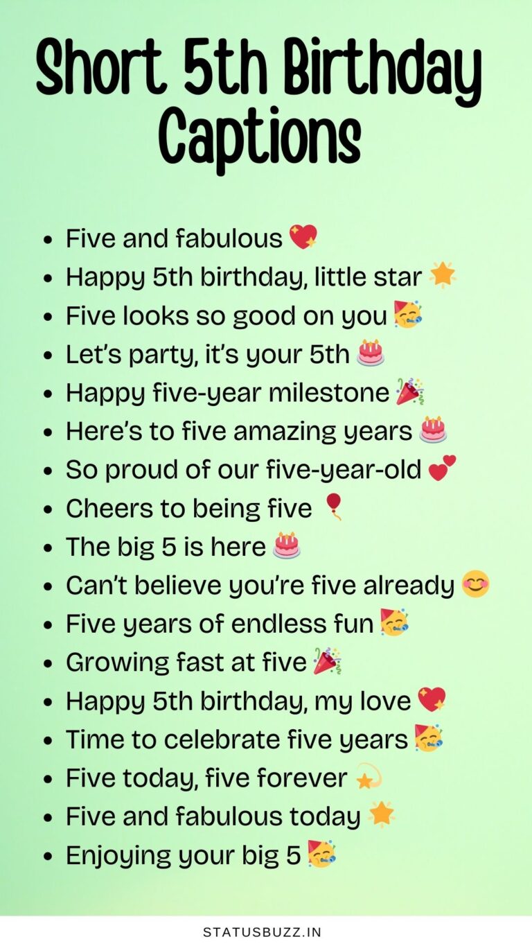 180+ Amazing 5th Birthday Captions For Instagram - StatusBuzz