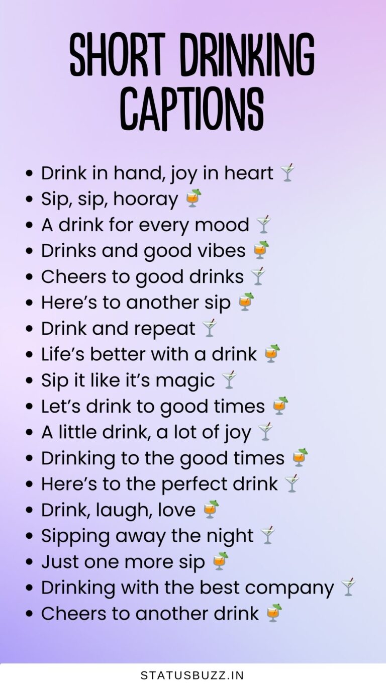 180+ Drinking Captions & Quotes For Instagram - StatusBuzz