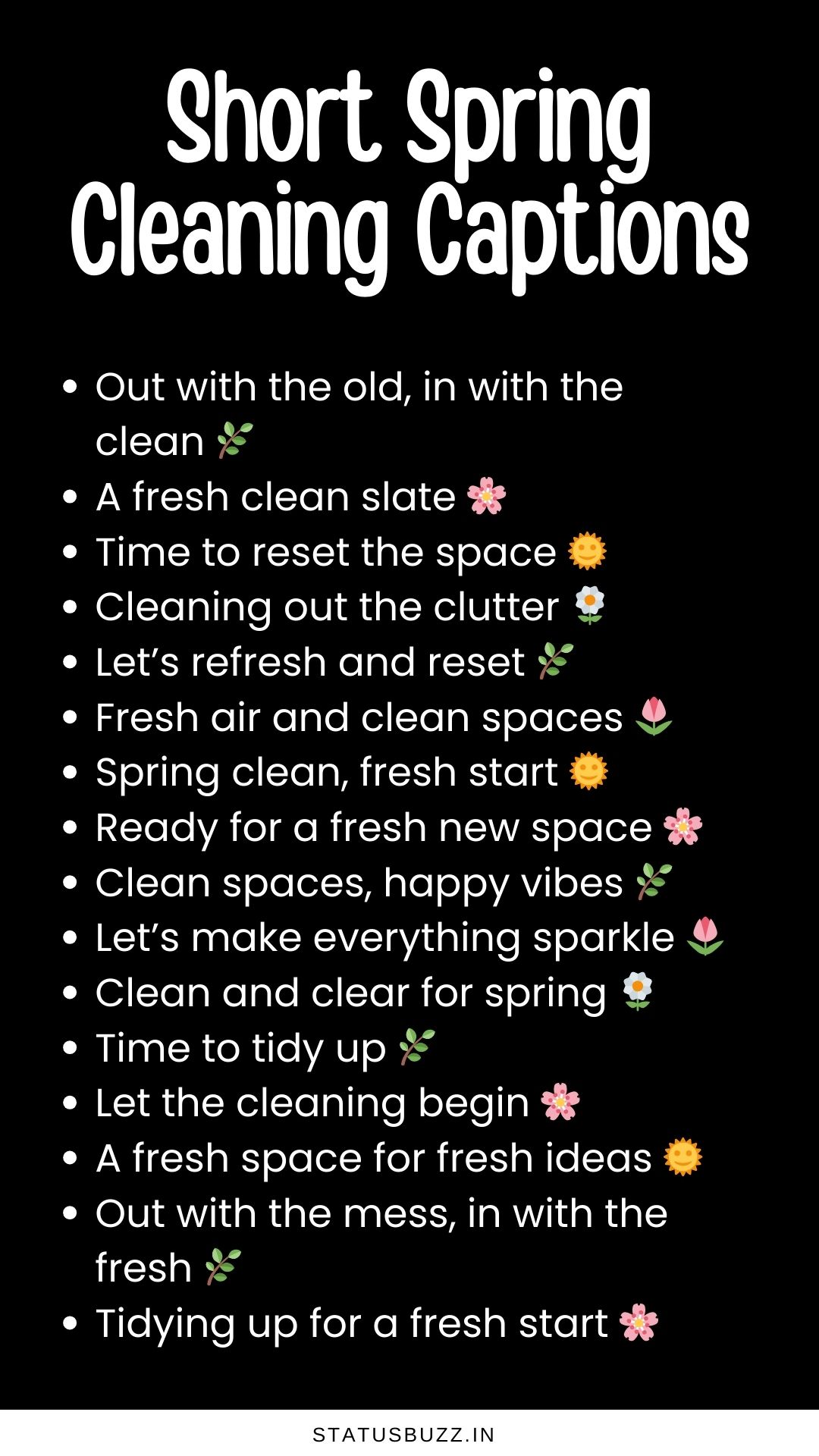 80+ Spring Cleaning Quotes & Captions - StatusBuzz