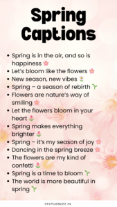 300+ Perfect Spring Captions for Every Instagram Post - StatusBuzz