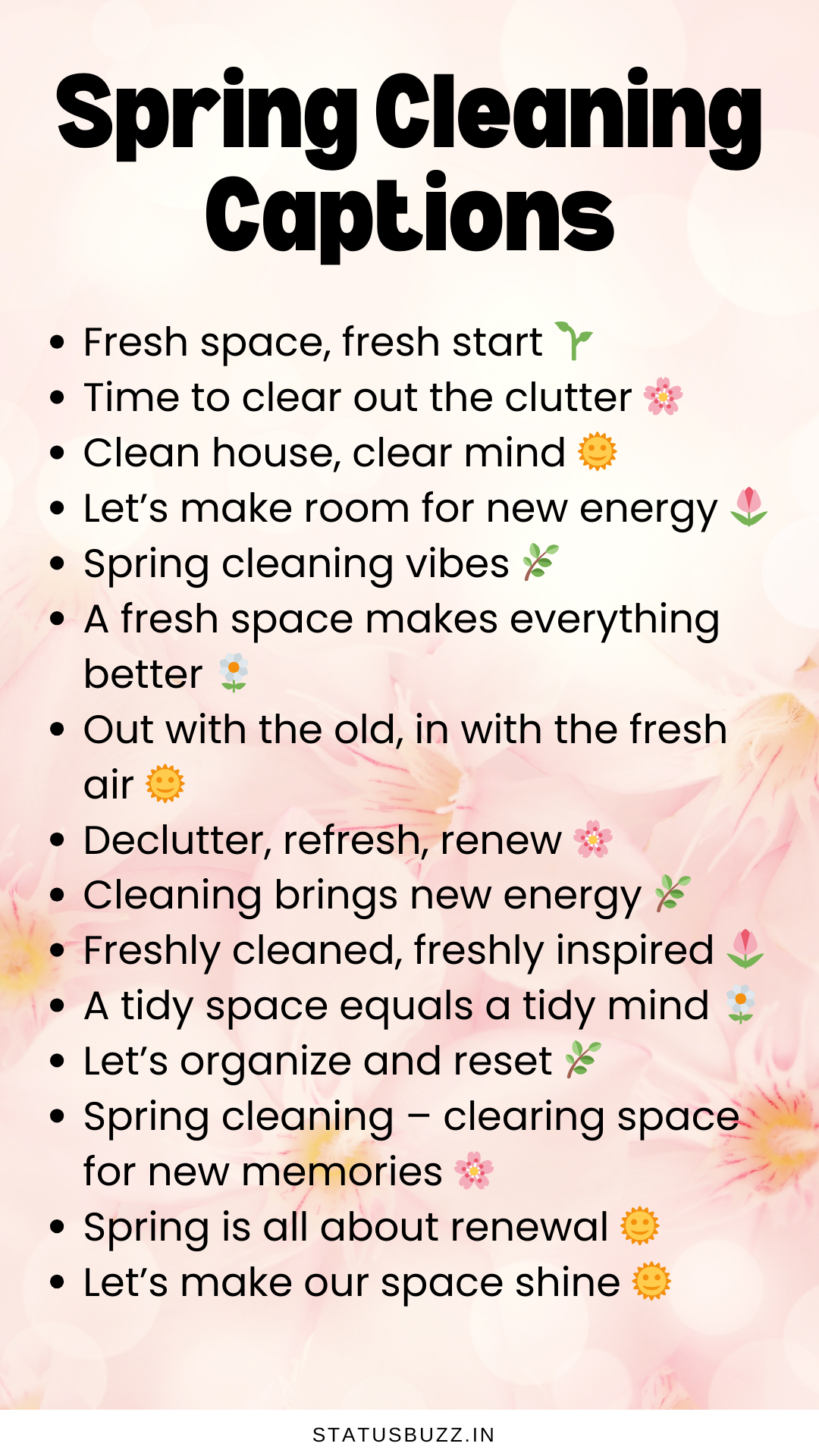 80+ Spring Cleaning Quotes & Captions - StatusBuzz