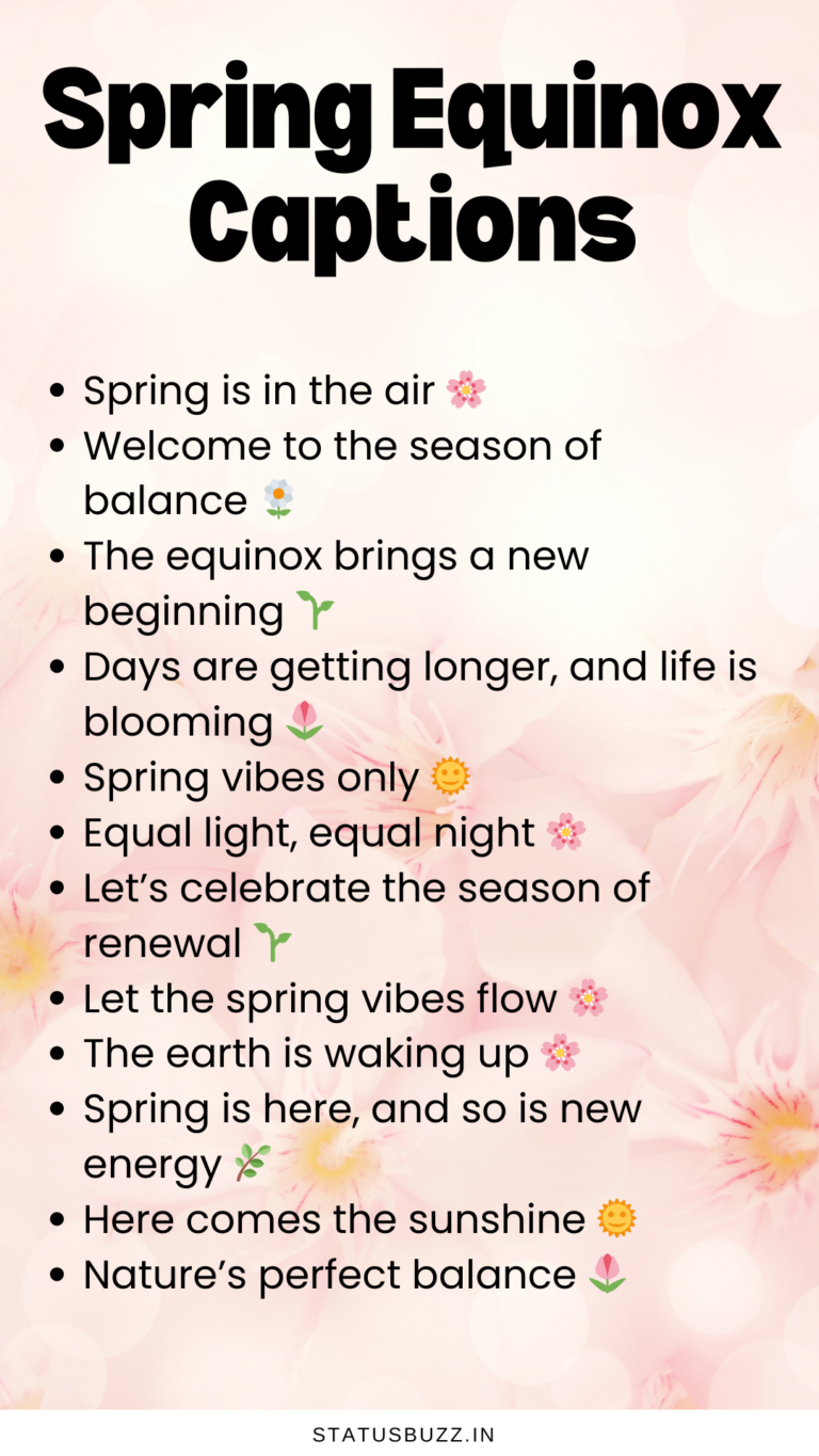 160+ Spring Equinox Captions For Instagram - StatusBuzz