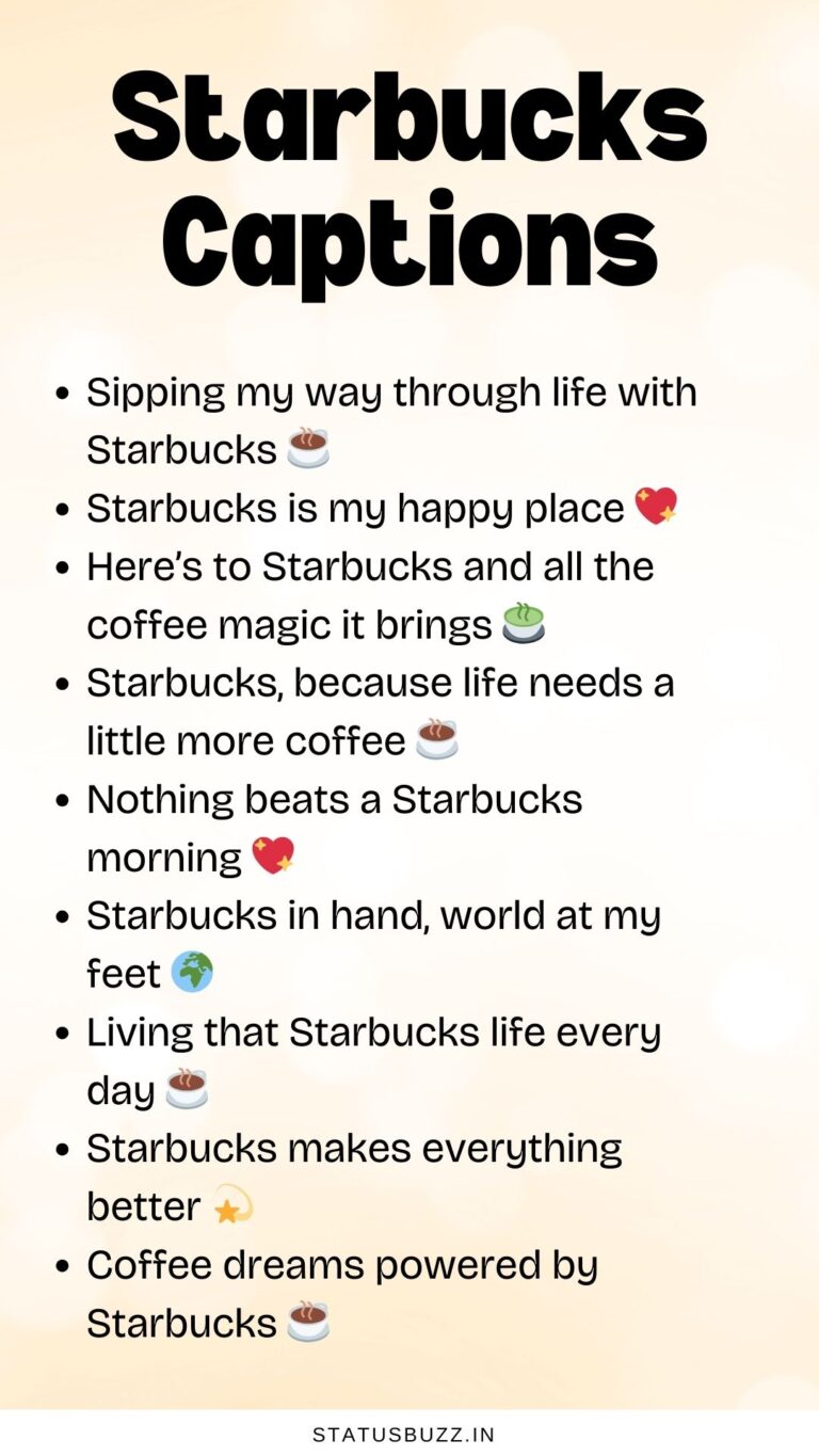 100+ Starbucks Captions & Quotes For Instagram - StatusBuzz