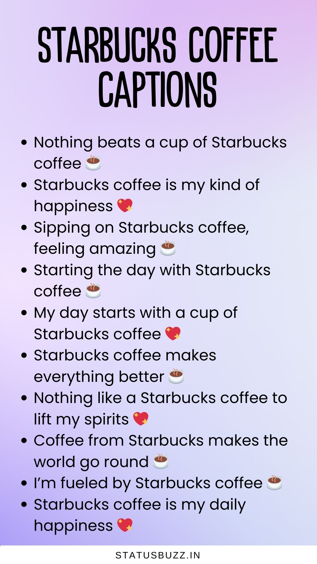 100+ Starbucks Captions & Quotes For Instagram - StatusBuzz
