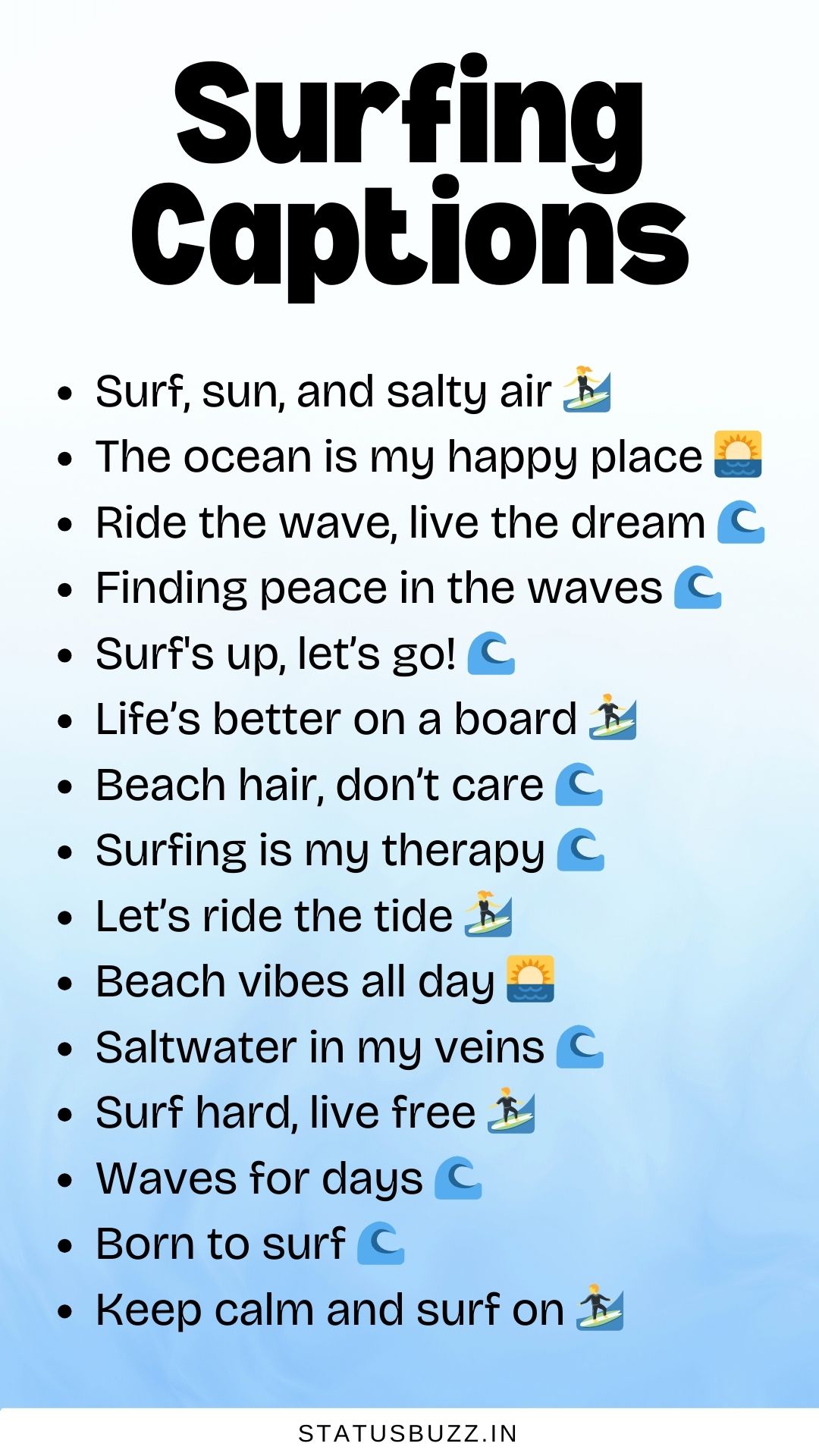 140+ Surfing Captions & Quotes For Instagram - StatusBuzz