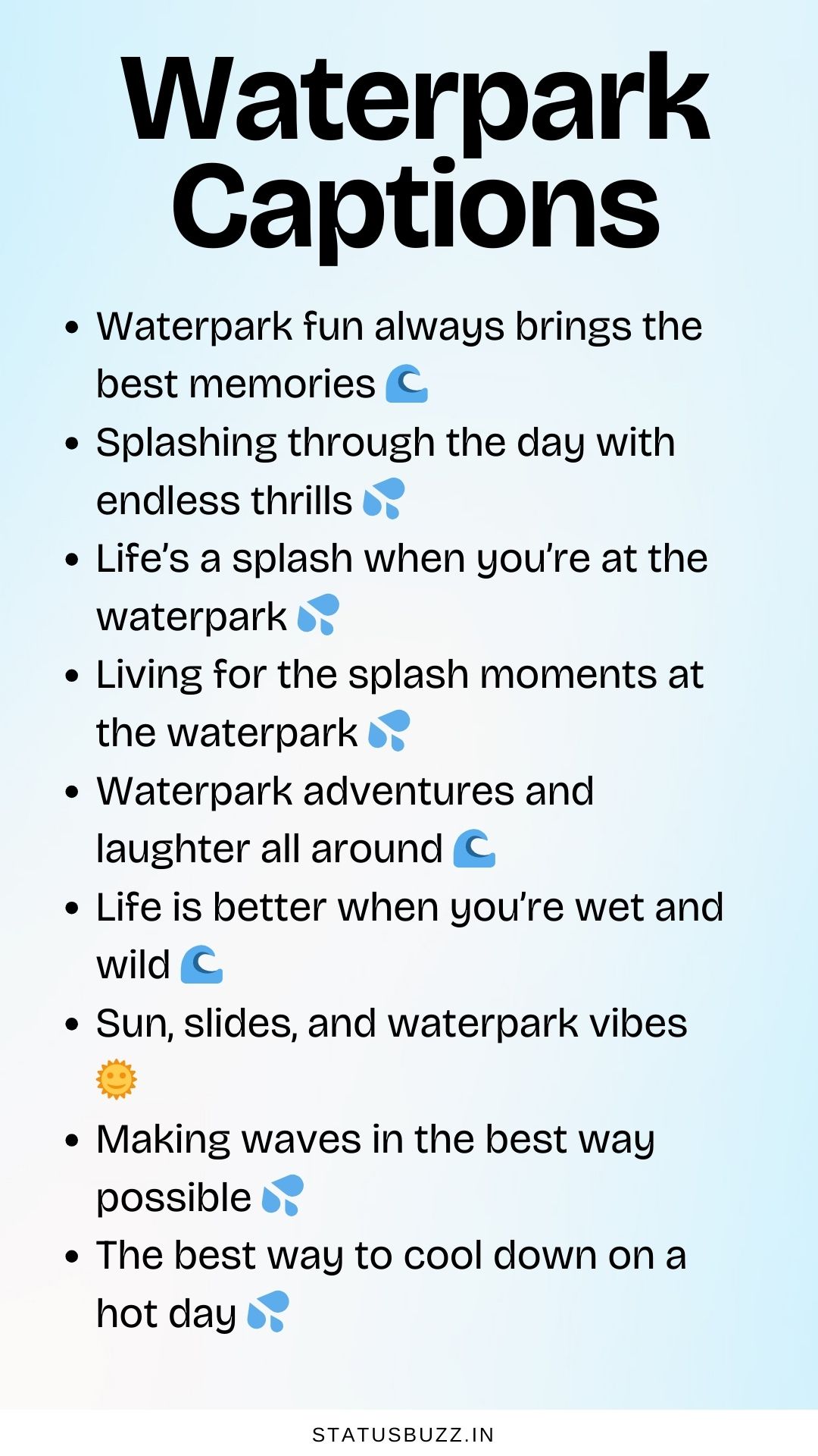180+ Waterpark Captions & Quotes For Instagram - StatusBuzz