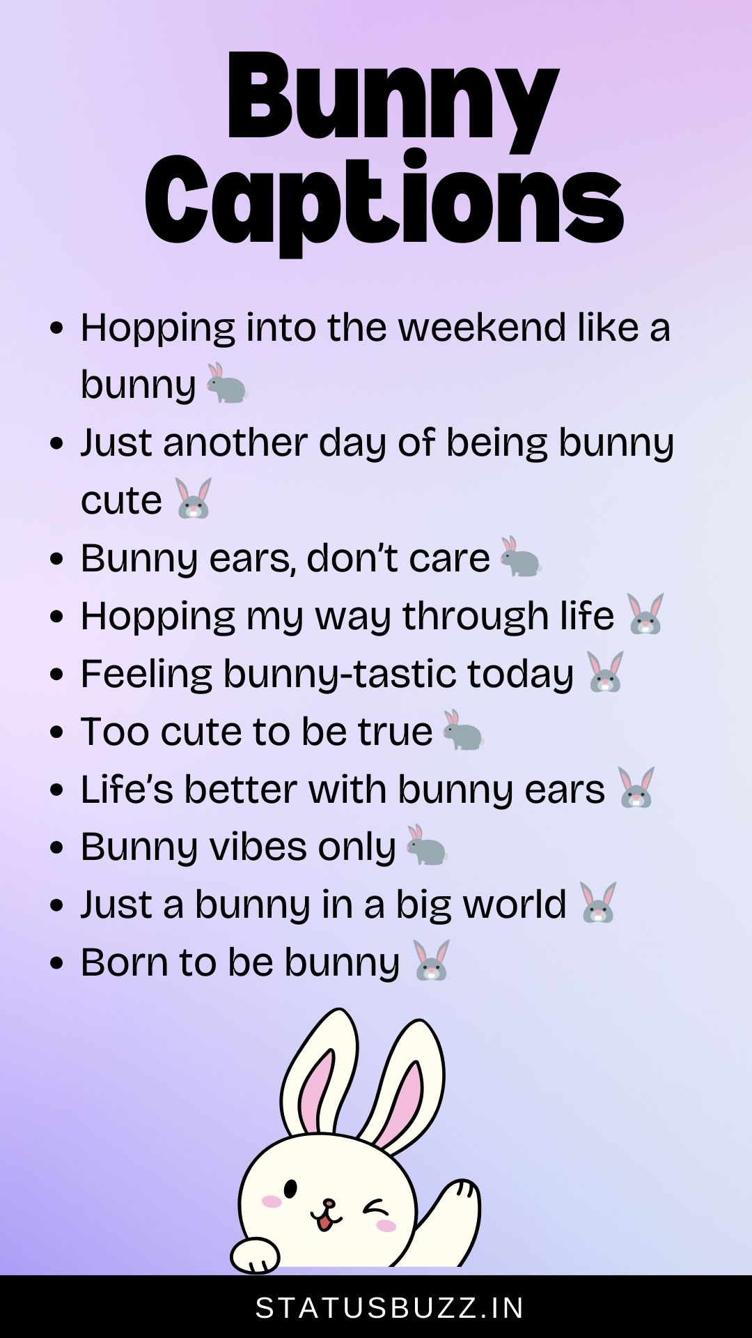 220+ Bunny Captions, Quotes & Puns - StatusBuzz