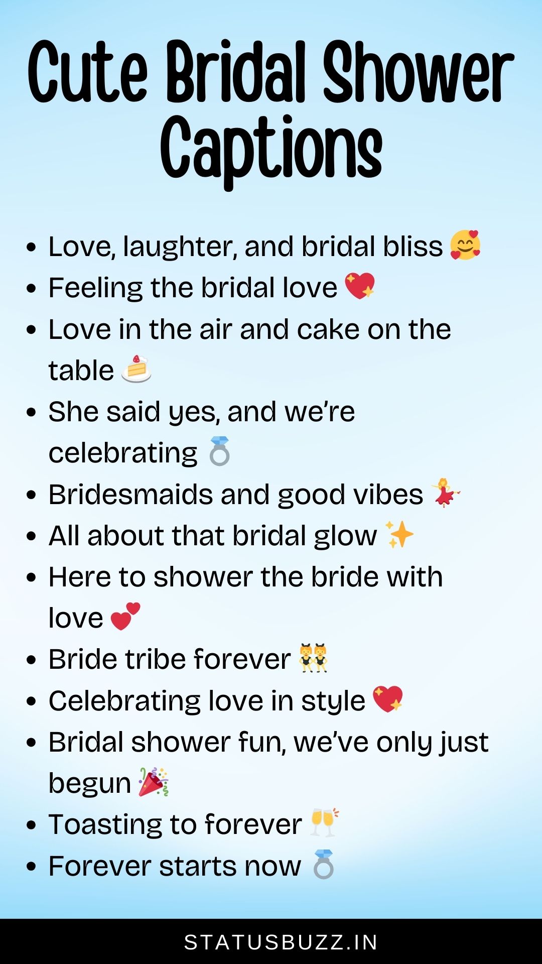 Bridal Shower Instagram Captions