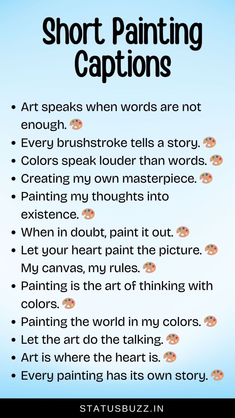 110+ Painting Captions & Quotes For Instagram - StatusBuzz