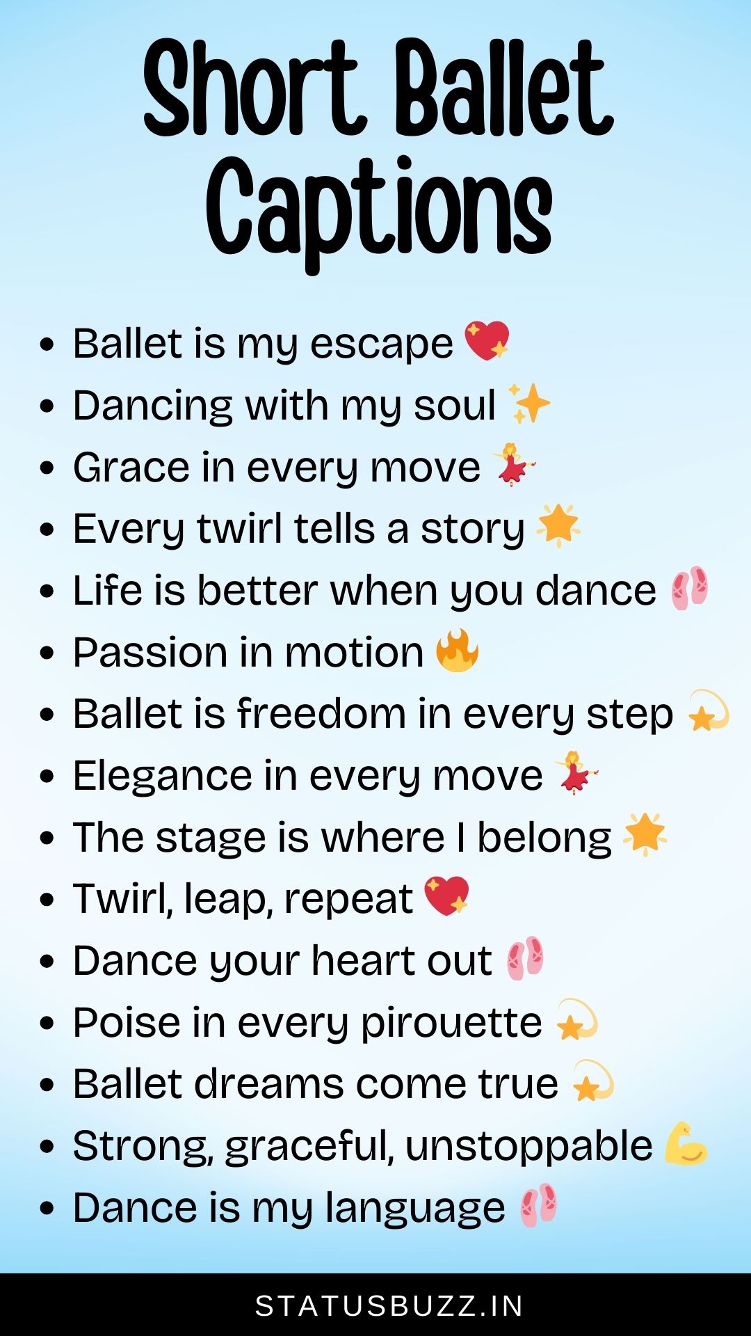 80+ Ballet Captions & Quotes For Instagram - StatusBuzz